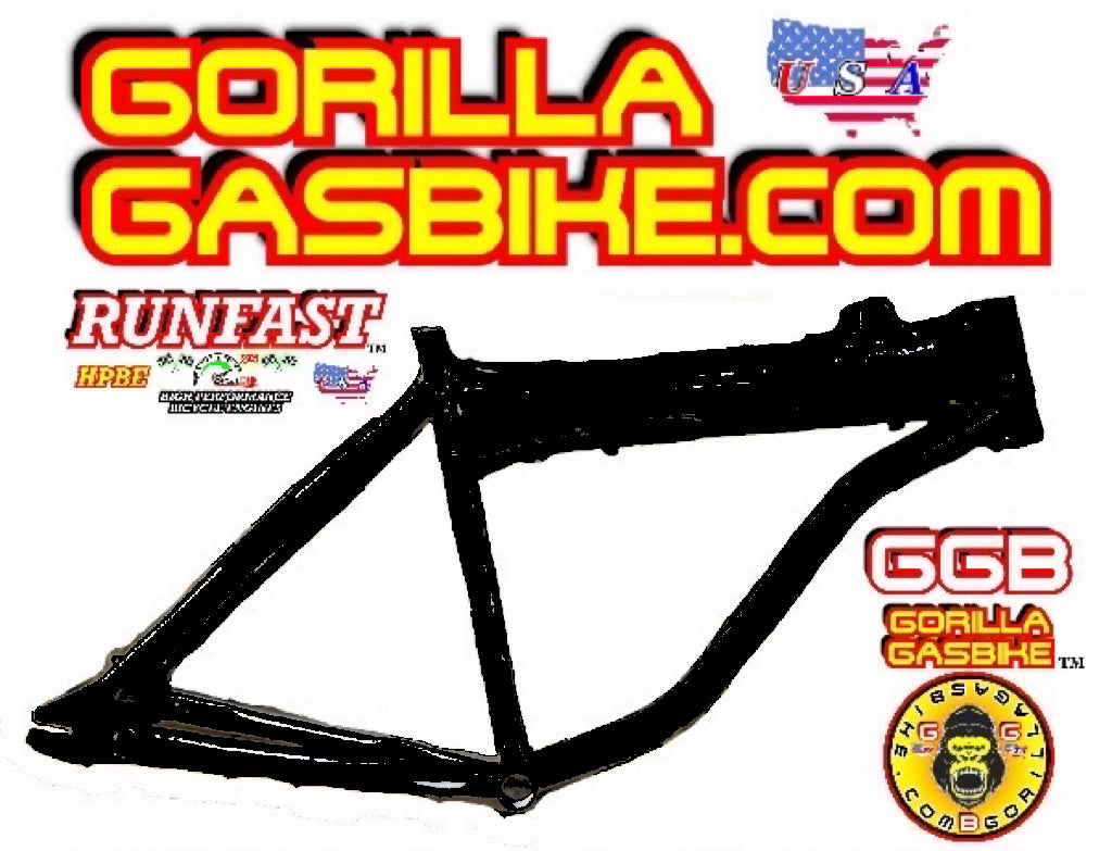 GT-2C 26 Inch Gas Bike with 2.75L Gas Tank Frame (BLACK) – gorilla gasbike