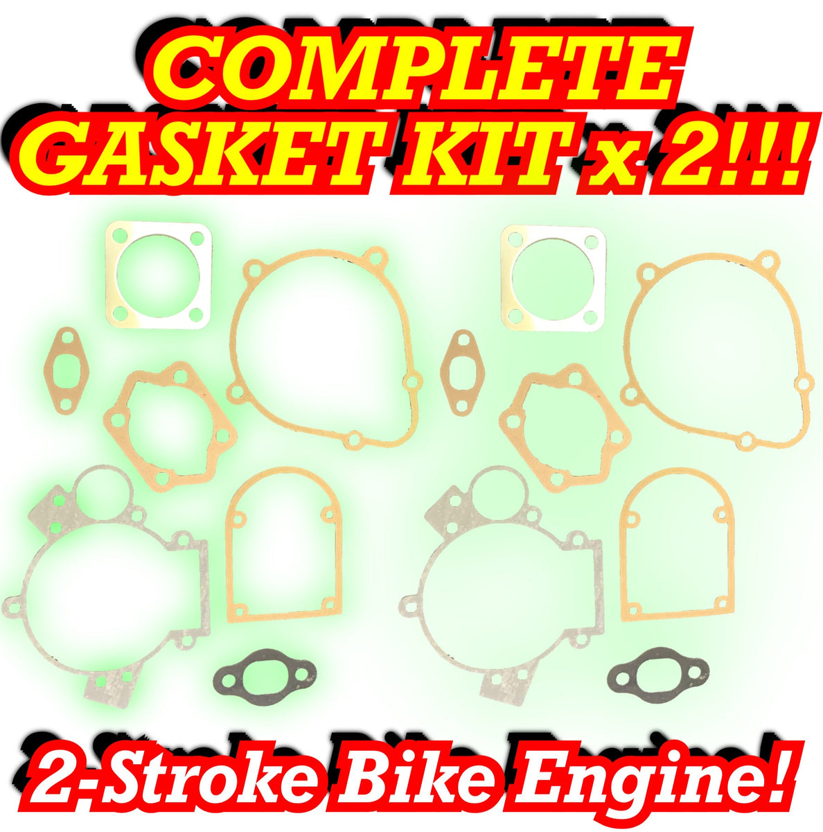 2-STROKE 48cc/49cc/50cc COMPLETE GASKET KIT FOR MOTORIZED BIKE ENGINE ...