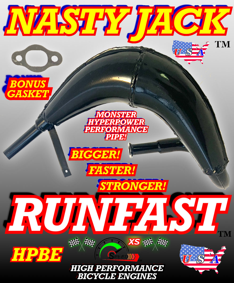 NASTY JACK HYPERPOWER EXPANSION CHAMBER EXHAUST MUFFLER PIPE FOR 48cc ...