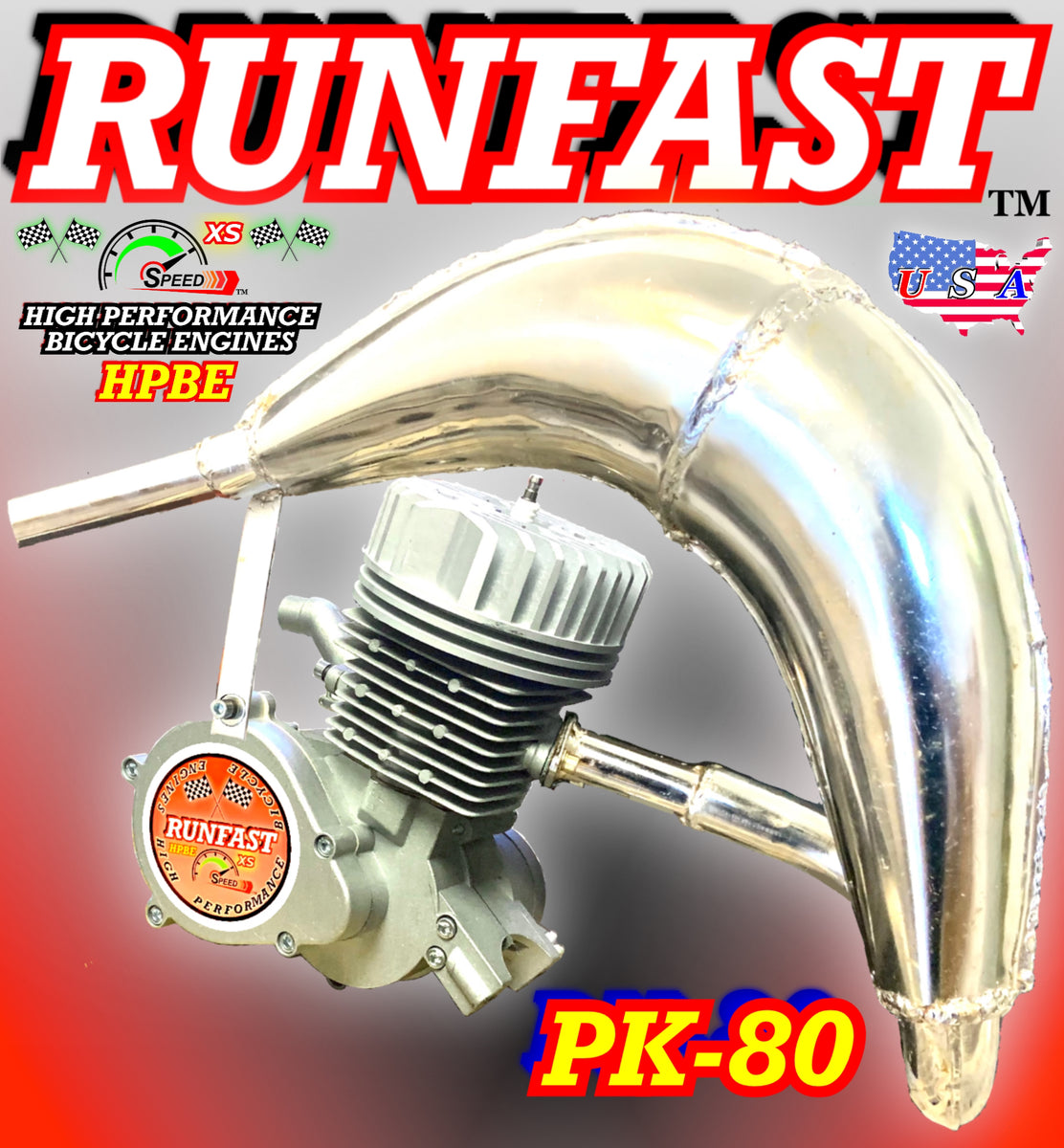 RACEMAXX POWER 80cc Bike 2 Stroke Gas Engine Motor ENGINE ONLY FOR Mot ...